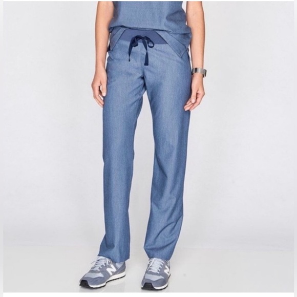 Figs | Pants & Jumpsuits | Figs Livingston Basic Scrub Denim Blue Pant ...